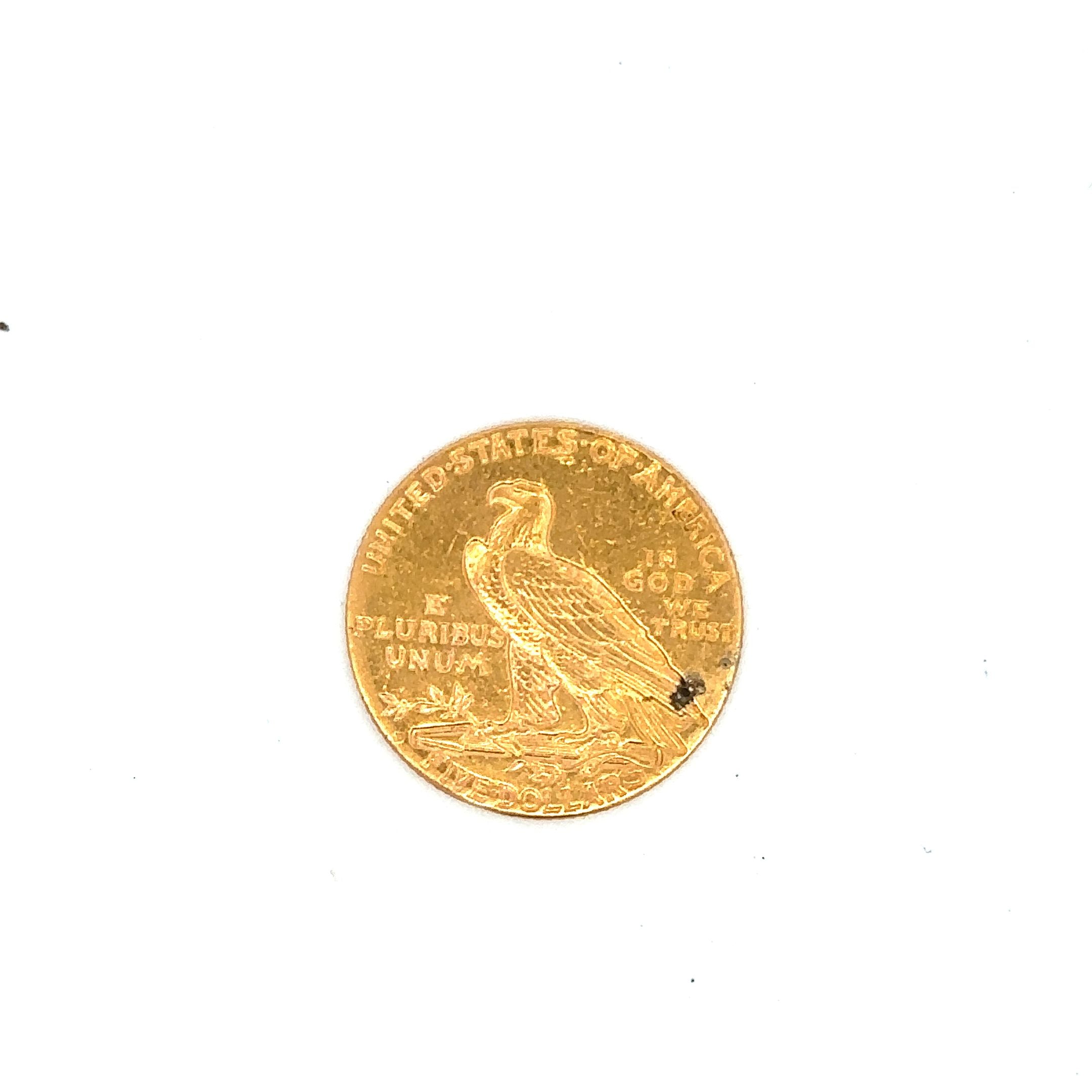 1909-D 5 Dollar Indian Gold Co – Golden Anvil Jewelers