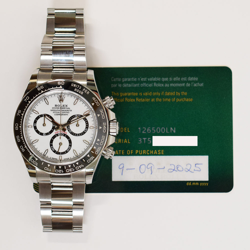 Daytona Steel Ceramic Bezel 126500LN – Golden Anvil Jewelers